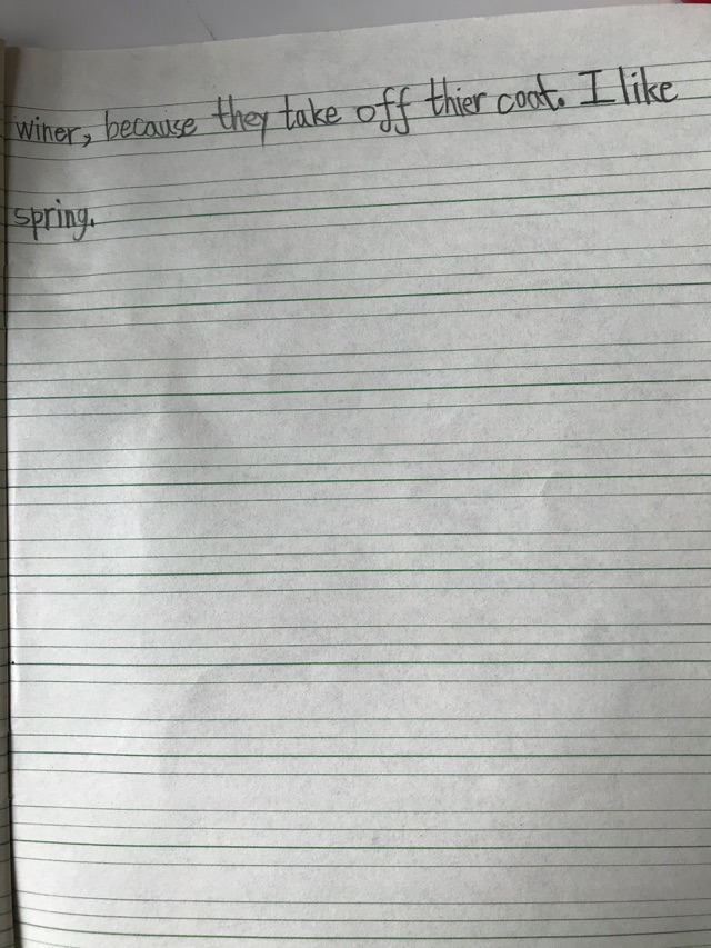 英语习作spring - 小花生